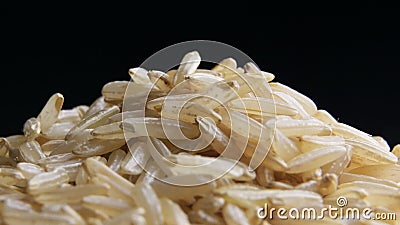 White Rice Close-up Rotates in a Circle Stock Footage - Video of ...