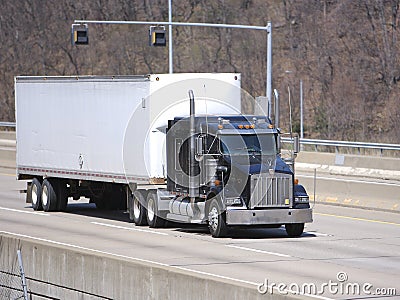 White Tractor Trailer stock photo. Image of diesel, number - 603490