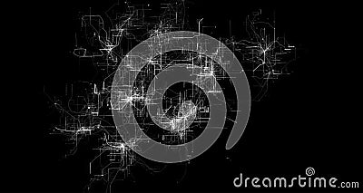 White Technology Background As 4k Circuit Styled Animated Video of ...