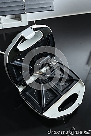 White Toaster With Lid And Open Lid. Royalty-Free Stock Photography ...