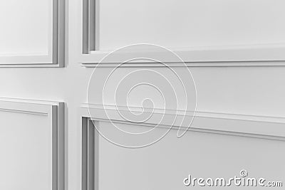 White Wall Molding With Geometric Shape And Vanishing Point Stock ...