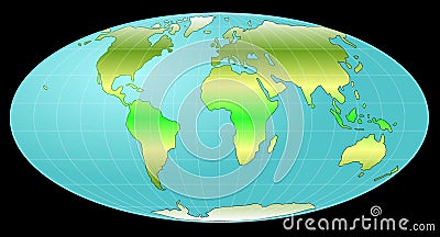 Whole Earth Globe With Heat Zones Royalty Free Stock Photography ...