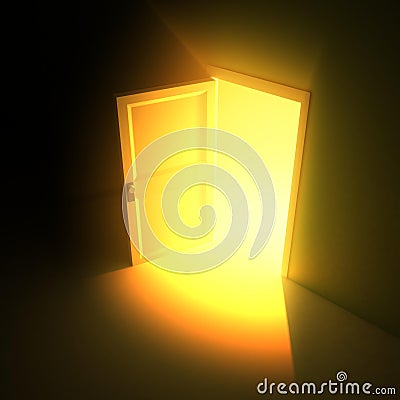 Wide Open Door Light Stock Photo - Image: 6145010