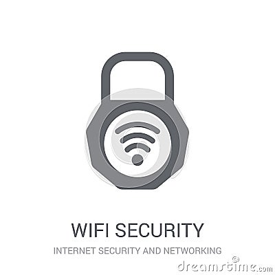 Wifi Security Icon. Trendy Wifi Security Logo Concept On White B Vector ...