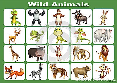 Wild Animal Chart Royalty-Free Illustration | CartoonDealer.com #70016325