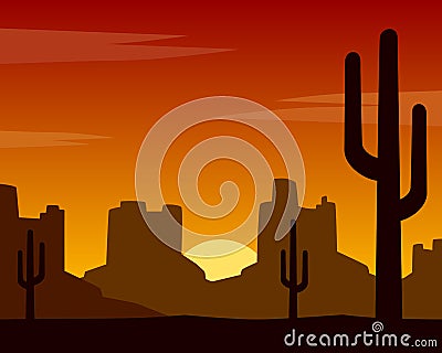 Wild West Sunset Background Royalty Free Stock Image - Image: 31221506