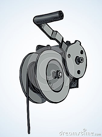 Winch For Lifting Loads. Vector Drawing | CartoonDealer.com #162920196