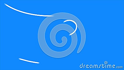 Wind Element Motion Graphic Animation Lines Movement White on Blue ...