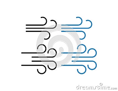 Wind Icon. Airflow Symbol. Sign Air Vector Stock Illustration ...
