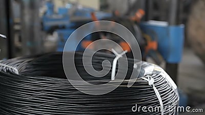 Winding the Cable Onto the Reel Stock Video - Video of manufacturing ...