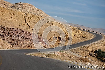 Desert road in Jordan - Stock Image - Everypixel