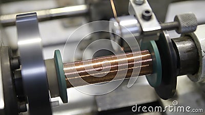 Winding of a Wire on a Bobbin Stock Footage - Video of development ...