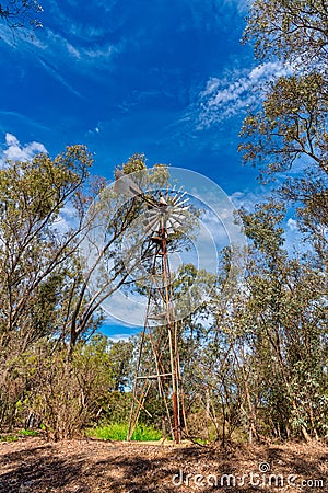 Windmill At The Alcoa Wellard Wetlands In Perth Stock Photo ...