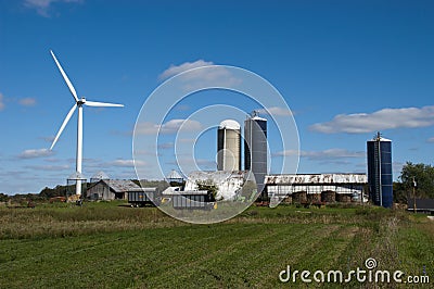 Windmill Turbine Wind Green Energy By Farm Royalty Free Stock Photo ...