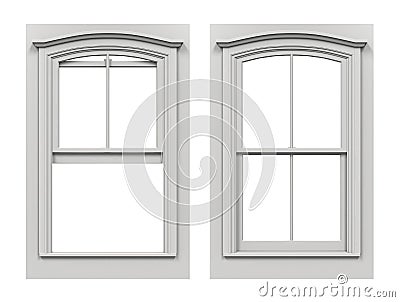 Window Open And Closed Stock Illustration - Image: 62578166