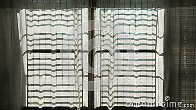 Windows and White Curtains Moving by the Wind Blowing Stock Footage ...