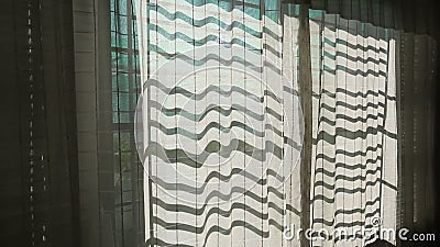 Windows and White Curtains Moving by the Wind Blowing Stock Footage ...