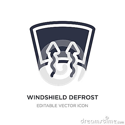 Windshield Defrost Icon On White Background. Simple Element ...