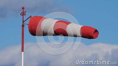 Windsock Waving in the Wind Stock Video - Video of wind, meteorology ...