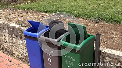 Windy, Trash Cans, Garbage, Recycling Stock Footage - Video of dump ...