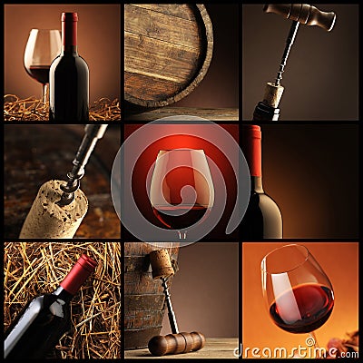 Wine Collage Royalty Free Stock Images - Image: 23141089