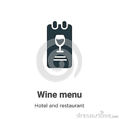 Wine Menu Vector Icon On White Background. Flat Vector Wine Menu Icon ...