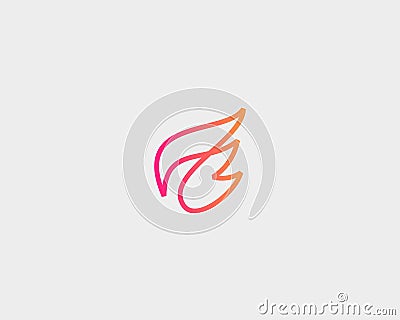 Wing Flight Vector Logo. Linear Delivery Shipping Logotype ...