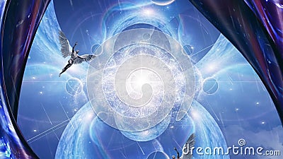 Winged Men Represents Angels Stock Footage - Video of fire, render ...