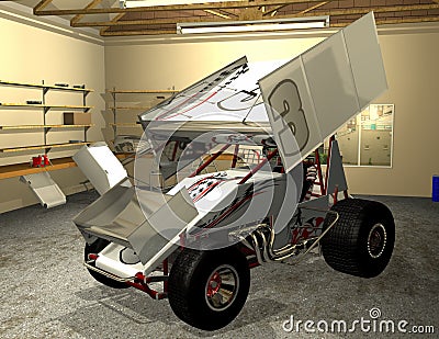 Winged Sprint Car 2 Stock Photography | CartoonDealer.com #15517514