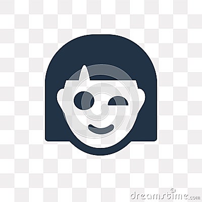 Wink Vector Icon Isolated On Transparent Background, Wink Trans ...