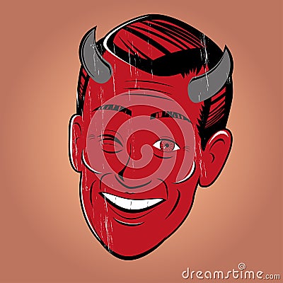 Winking Cartoon Devil Stock Images - Image: 32003794