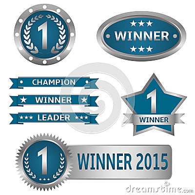 Winner Labels Vector Illustration | CartoonDealer.com #56358686