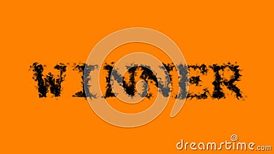Winner Smoke Text Effect Orange Isolated Background Stock Video - Video ...
