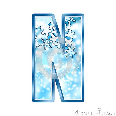 Winter Alphabet Letter N Royalty Free Stock Images - Image: 7030789
