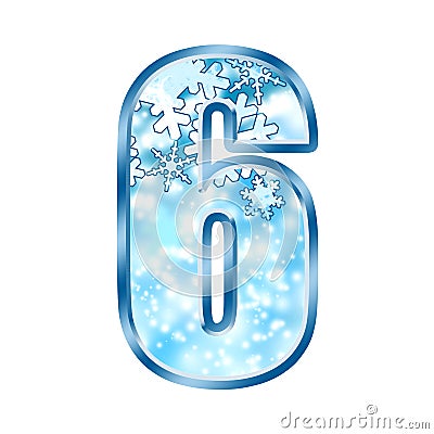Winter Alphabet Number 6 Six Stock Photography - Image: 7038042