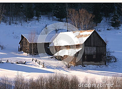 Winter Homestead Stock Photography - Image: 438552
