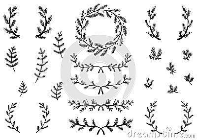 Winter Laurels Stock Vector - Image: 47555357