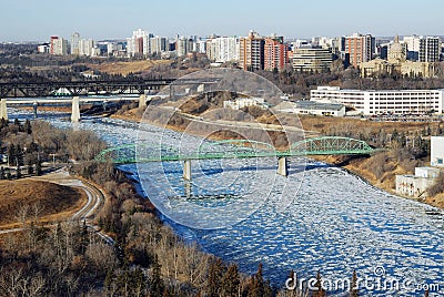 Winter River Valley View In Edmonton Royalty Free Stock Images - Image ...