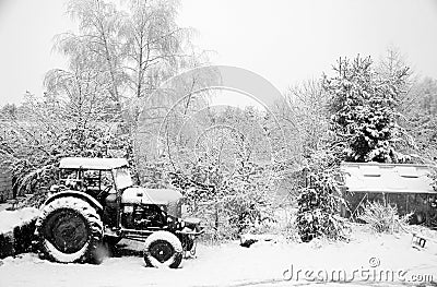 Winter Tractor Stock Photos - Image: 1049833