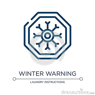 Winter Warning Icon. Linear Vector Illustration From Universal Warning ...