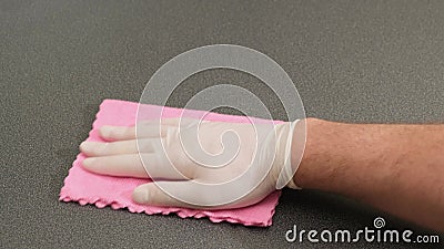 Wipe the Table a Damp Cloth. Close Op Stock Video - Video of avoid ...