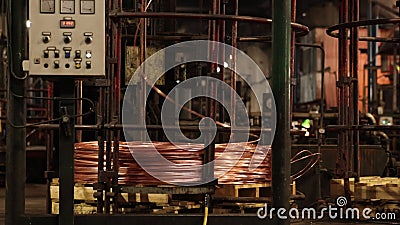 Wire Drawing, Extrusion Process, Copper Cable Stock Video - Video of ...