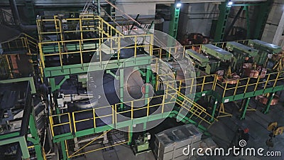 Wire Manufacturing, Continuous Casting of Copper Wire Rollers. General ...