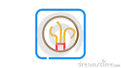 Wire Socket Color Icon Animation Stock Footage - Video of appliance ...