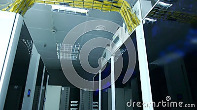 Wires Inside Supercomputer Render Farm Stock Video - Video of data ...