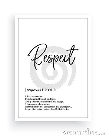 Respect Definition Noun Description, Vector | CartoonDealer.com #277486633