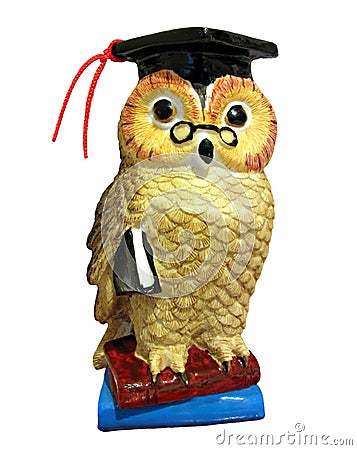 Wise Owl With Books Royalty Free Stock Photos - Image: 21640908
