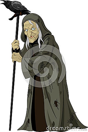 Witch With Raven Royalty Free Stock Images - Image: 24781889