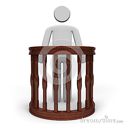 Witness Stand And Person Front View Stock Photography - Image: 32596752