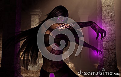Wizard Woman Sorcerer Necromancer Stock Photos - Image: 10954233